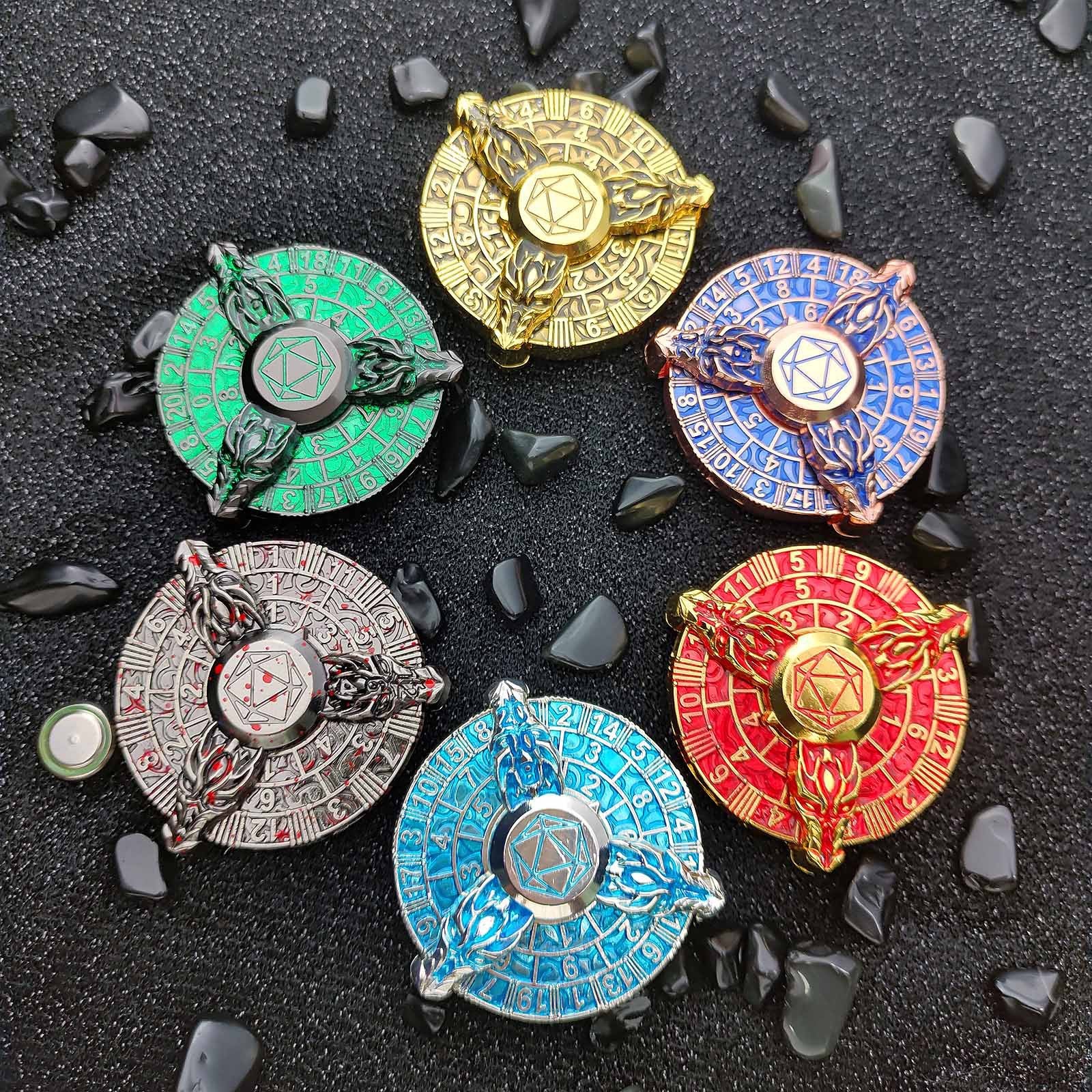 Draconic Rune Spinner Dice Spin and Roll SpinRoller Fidget Spinner Dic ...